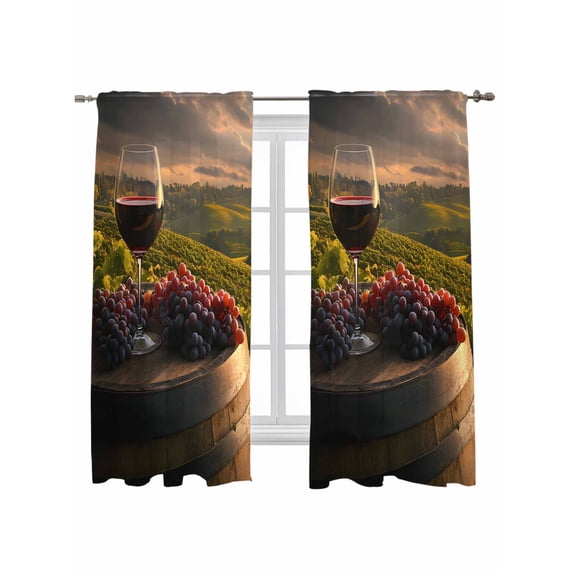 Country Curtains 72 Inch Length, Sheer Curtains for Bedroom Living Room ...