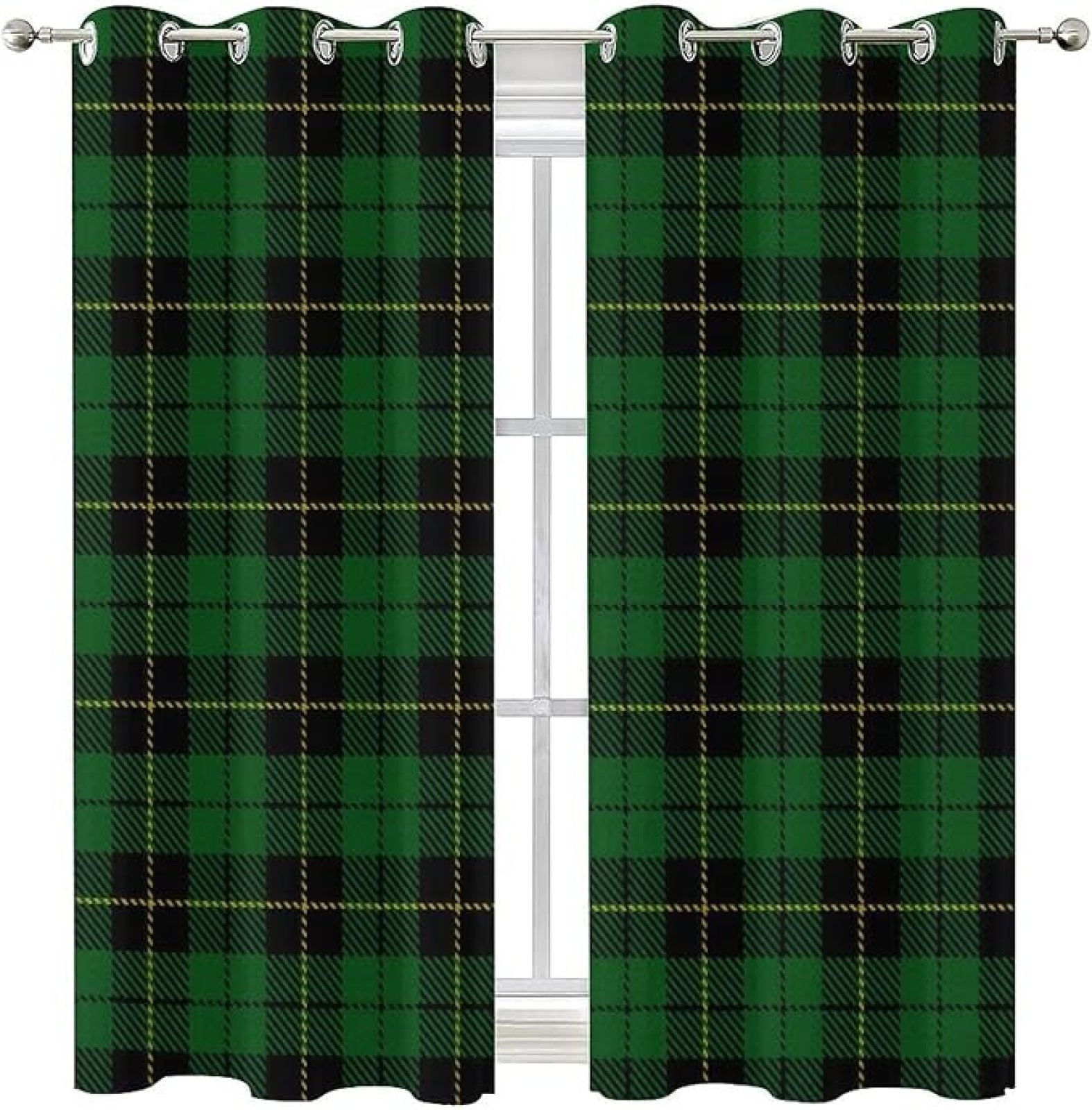Country Curtains, Classic Tartan Plaid Cells Stripes Pattern Living ...