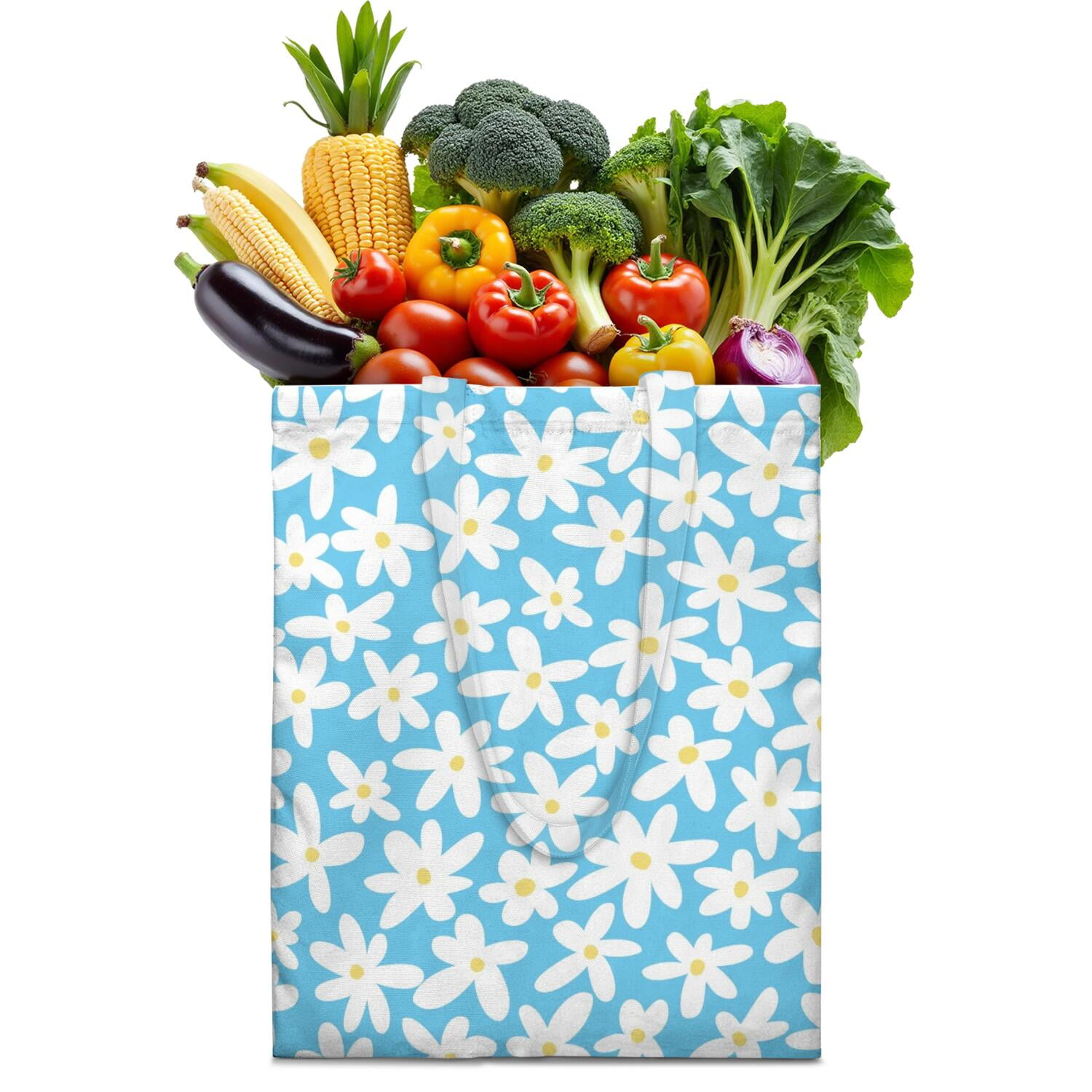Country Daisy Farm Theme Canvas Tote – Reusable, Durable, Aesthetic for ...