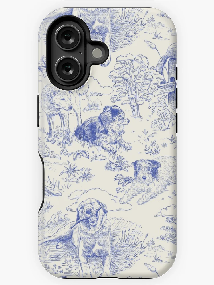 Country Dogs iPhone Case with Collie Aussie Jack Russell Art for iPhone ...