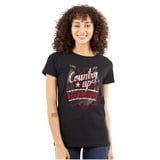 Country Down South Lucky Horse Shoe Womens Fitted Plus Size Graphic Tee ...