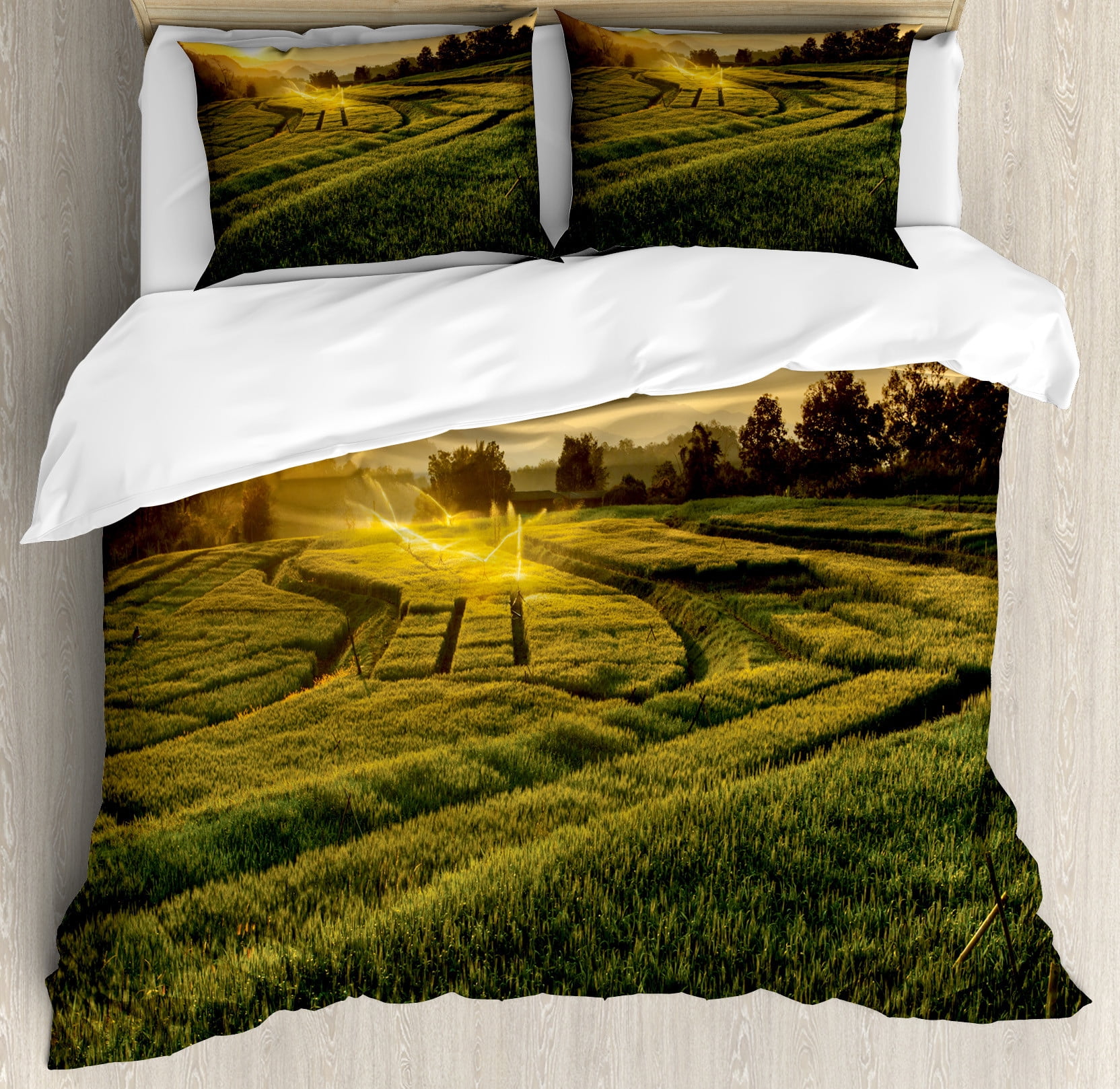 Country Duvet Cover Set, Barley Field Sunset Samoeng Chiang Mai ...