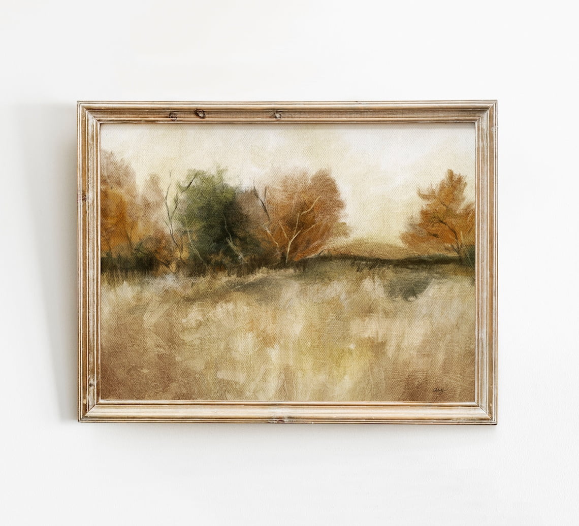 Country Fall Decor Landscape Print, Fall Printable Wall Art, Autumn ...