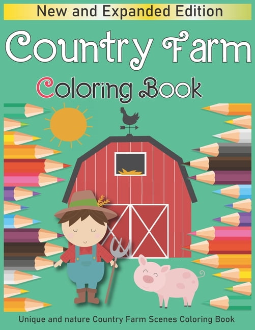 Country Farm Coloring Book Unique and nature Country Farm Scenes ...