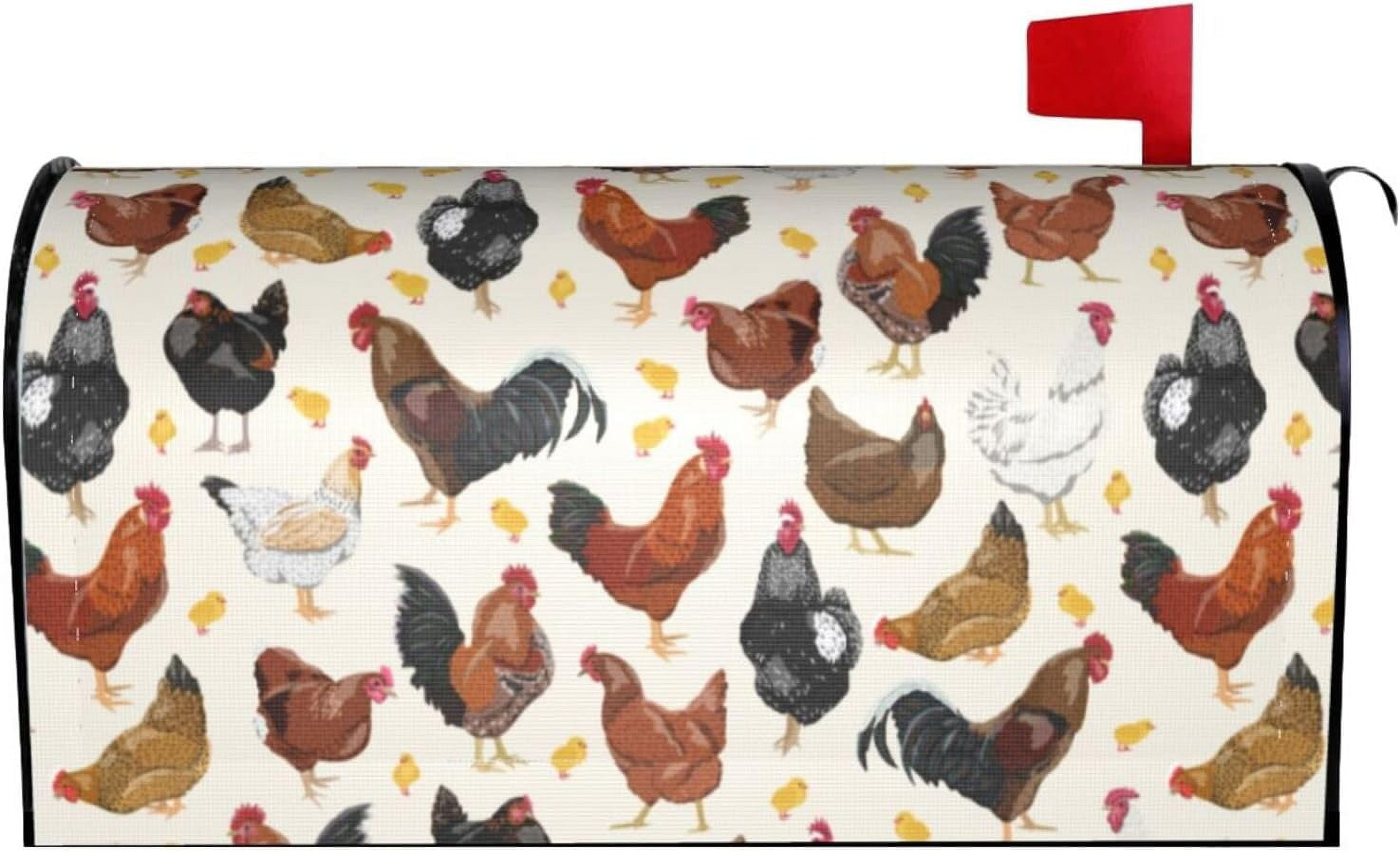 Country Farm Roosters Mailbox Covers Magnetic Waterproof Farmhouse ...