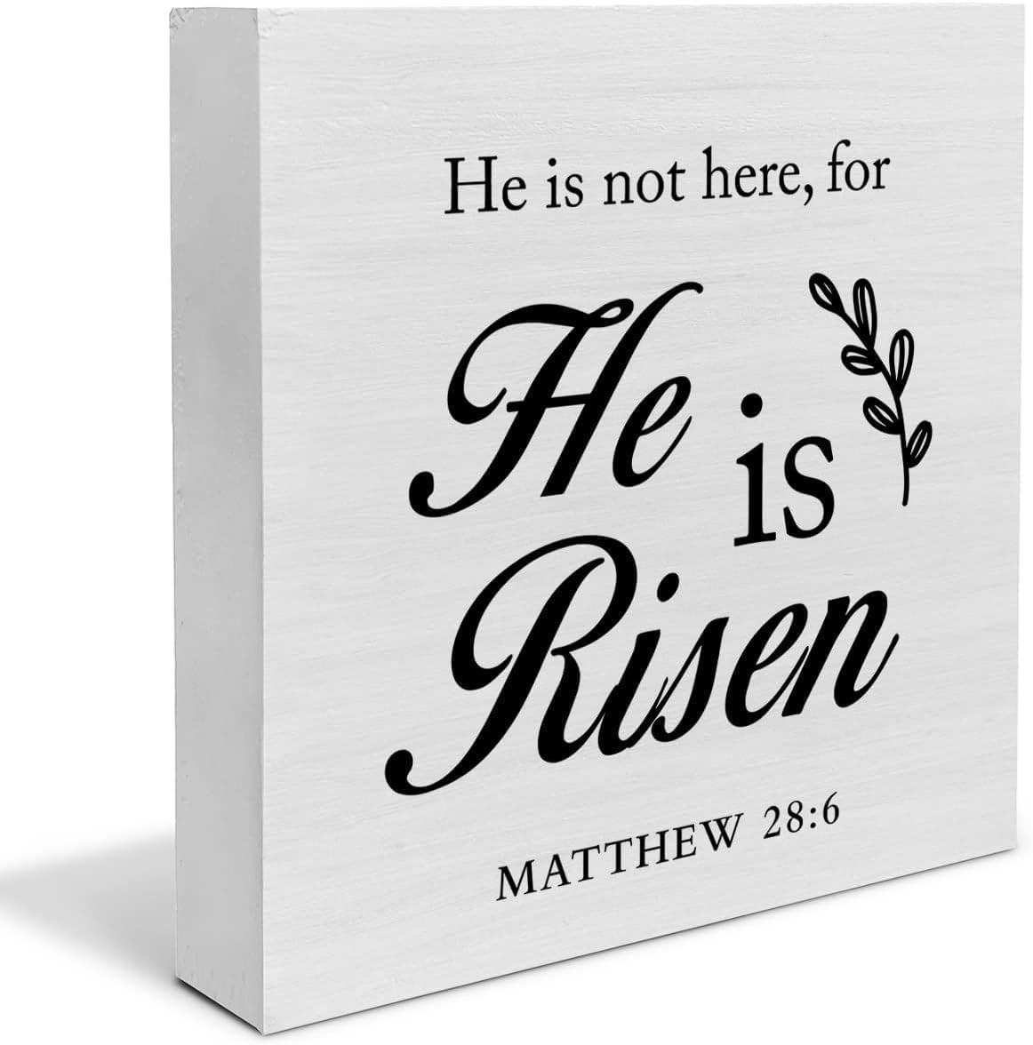 Country Farmhouse He Is Not Here For He Has Risen Wood Box Sign Decor ...