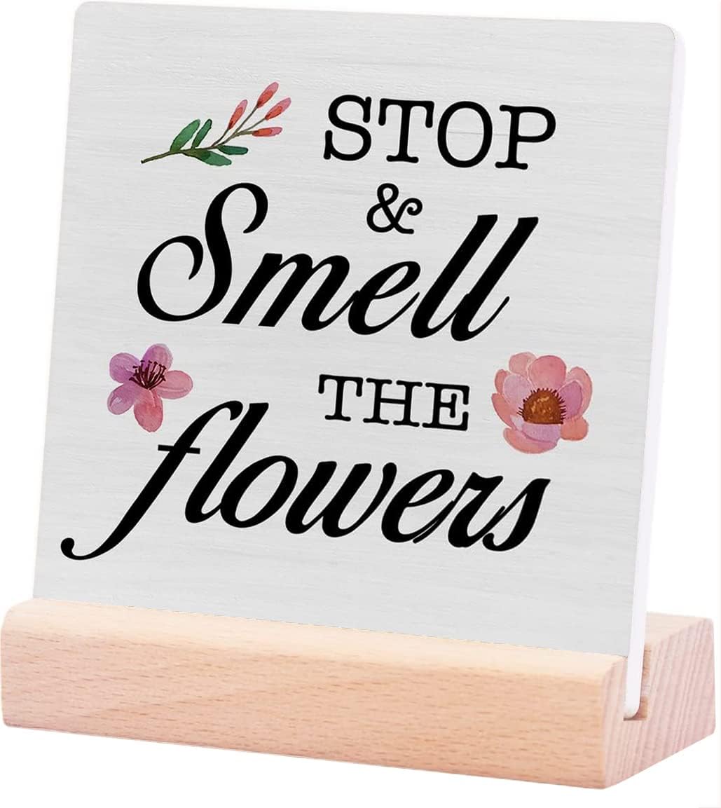 Country Farmhouse Spring Ceramic Table Sign Plaque Decor Desk Sign ...