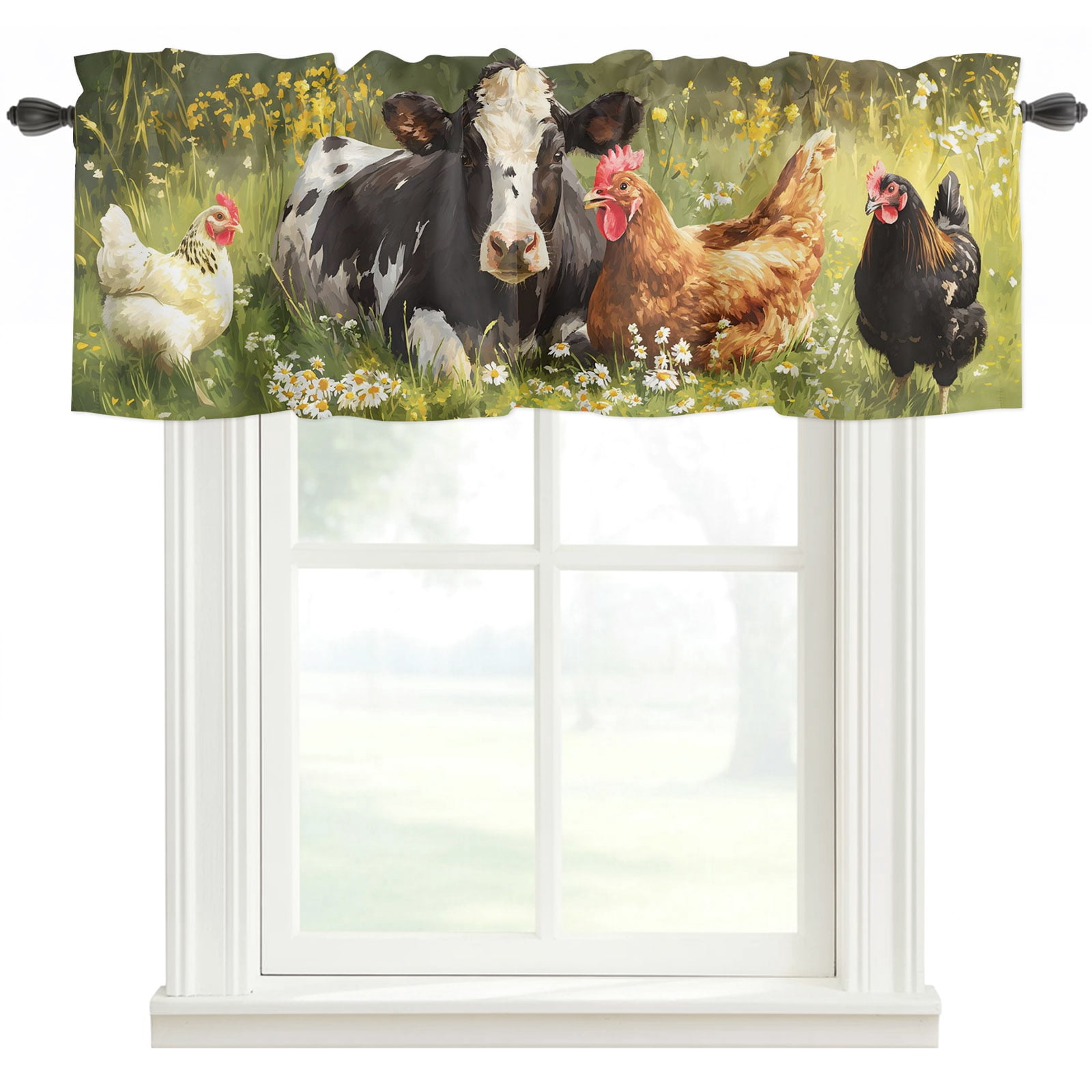 Country Farmhouse Valances for Windows Farmhouse Kitchen Curtains ...