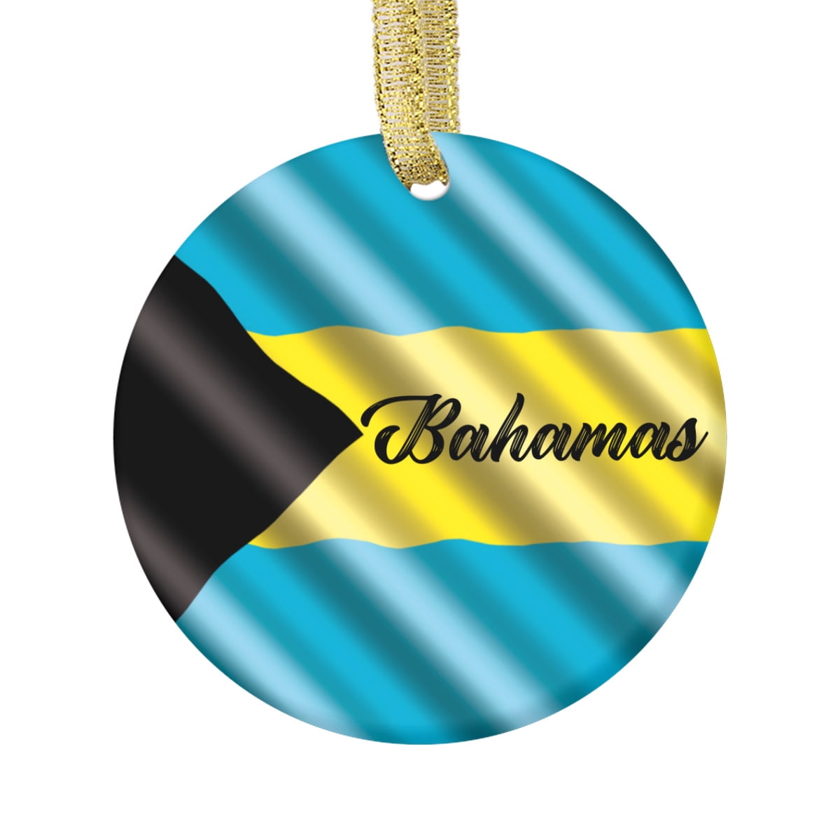 Country Flag Bahamas Flag Keepsake Souvenir Ceramic Christmas Ornament ...
