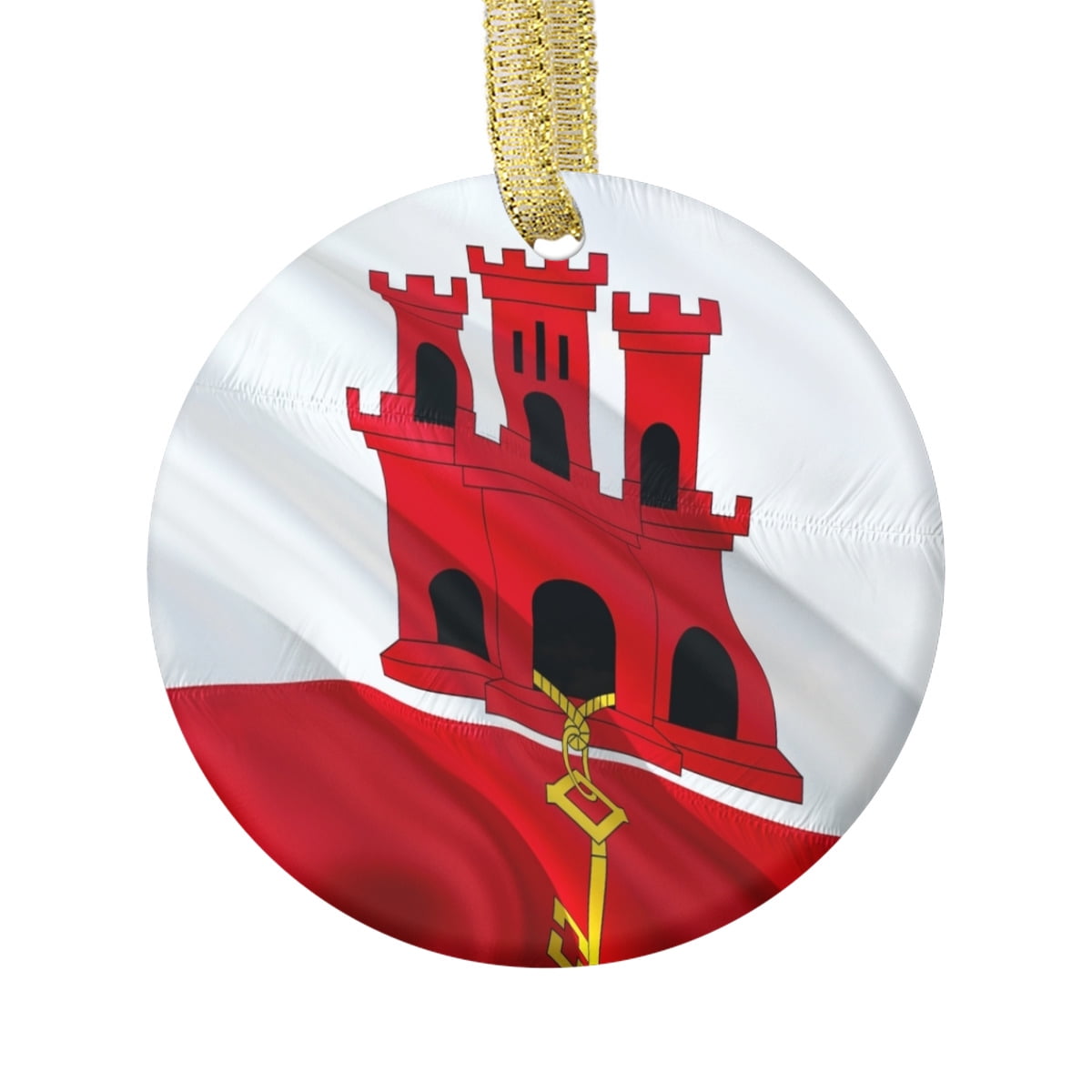 Country Flag Gibraltar Flag Keepsake Souvenir Ceramic Christmas ...