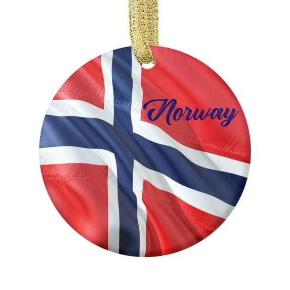 Country Flag Norway Flag Norwegian Keepsake Souvenir Ceramic Christmas ...