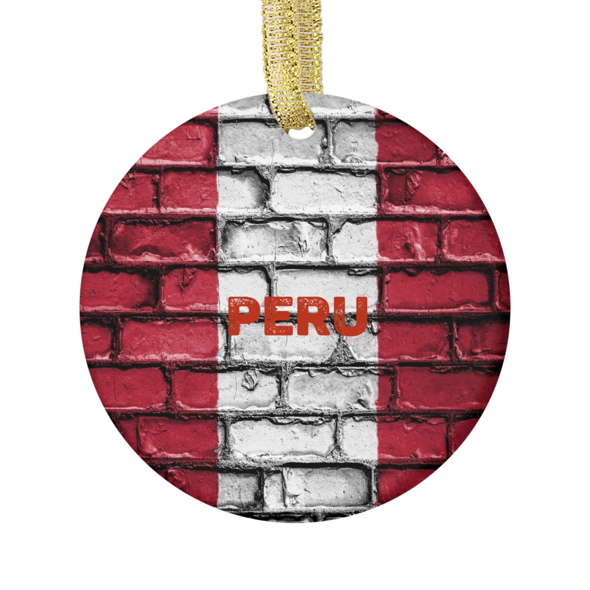 Country Flag Peru Flag Peruvian Keepsake Souvenir Ceramic Christmas ...