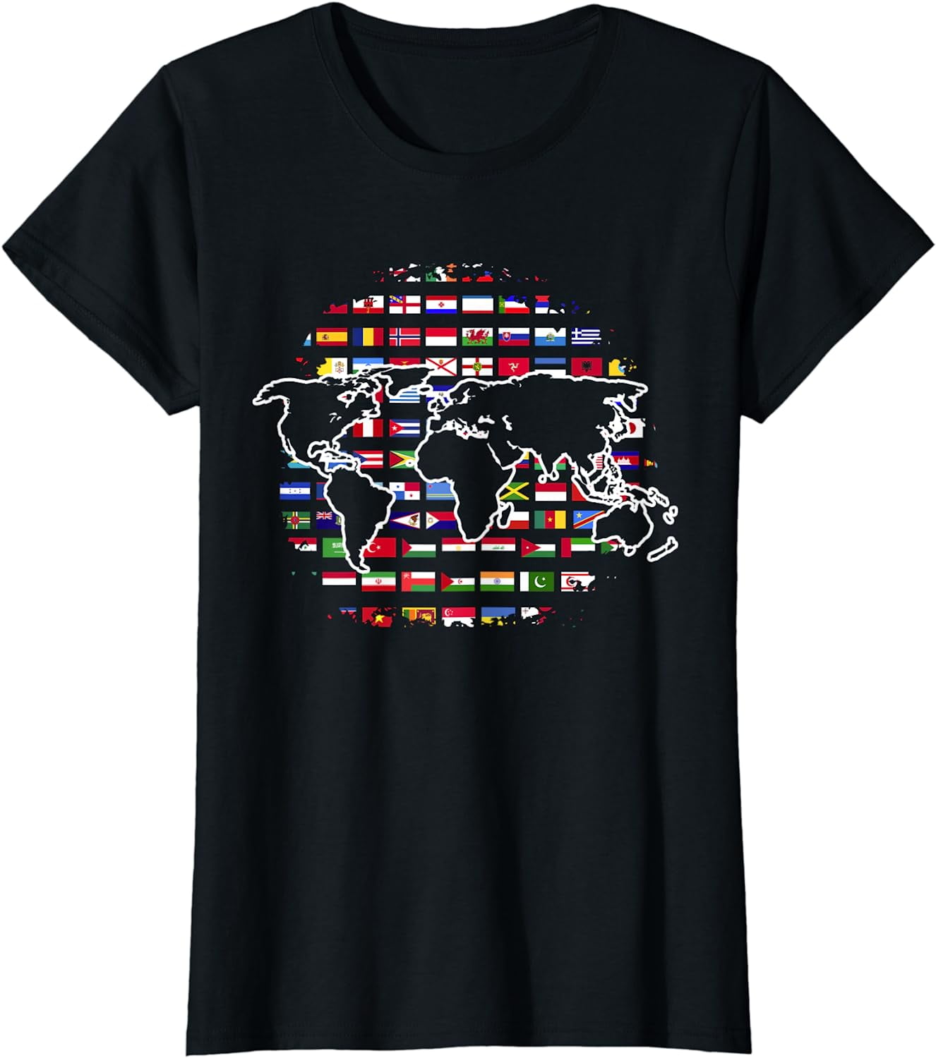 Country Flags World Map Traveling International World Flags T-Shirt - Walmart.com
