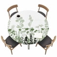 Country Flower Round Fitted Tablecloth with Elastic Edge Vintage ...