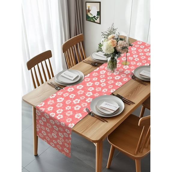 Country Flower Seamless Table Runner 90 Inches Long, Pastoral Floral on ...