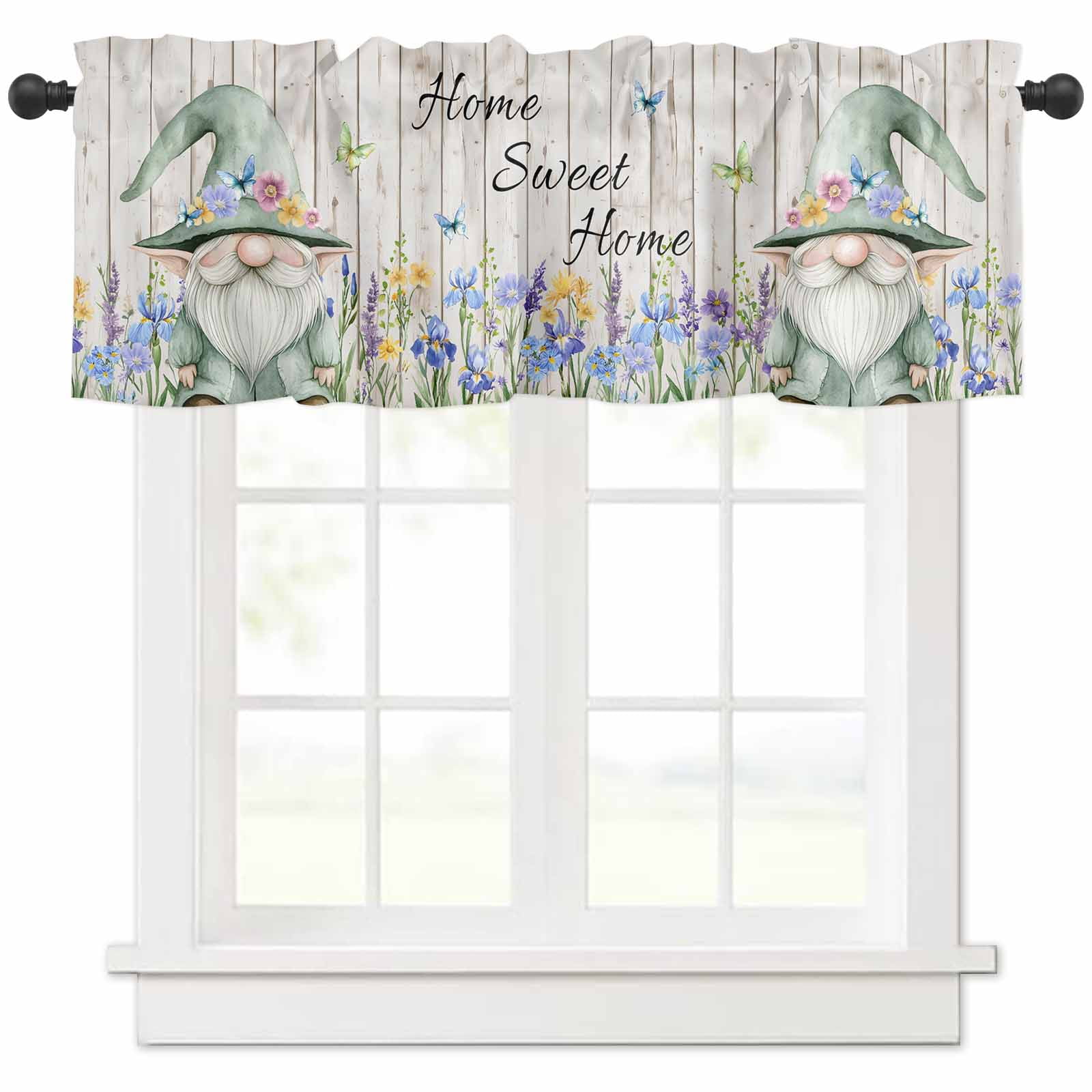Country Flower Valances for Windows Farmhouse Kitchen Curtains Valances ...