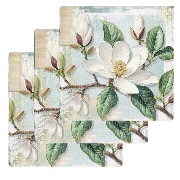 Country Flowers Kitchen Dish Towels for Drying Dishes Set of 3, Spring ...