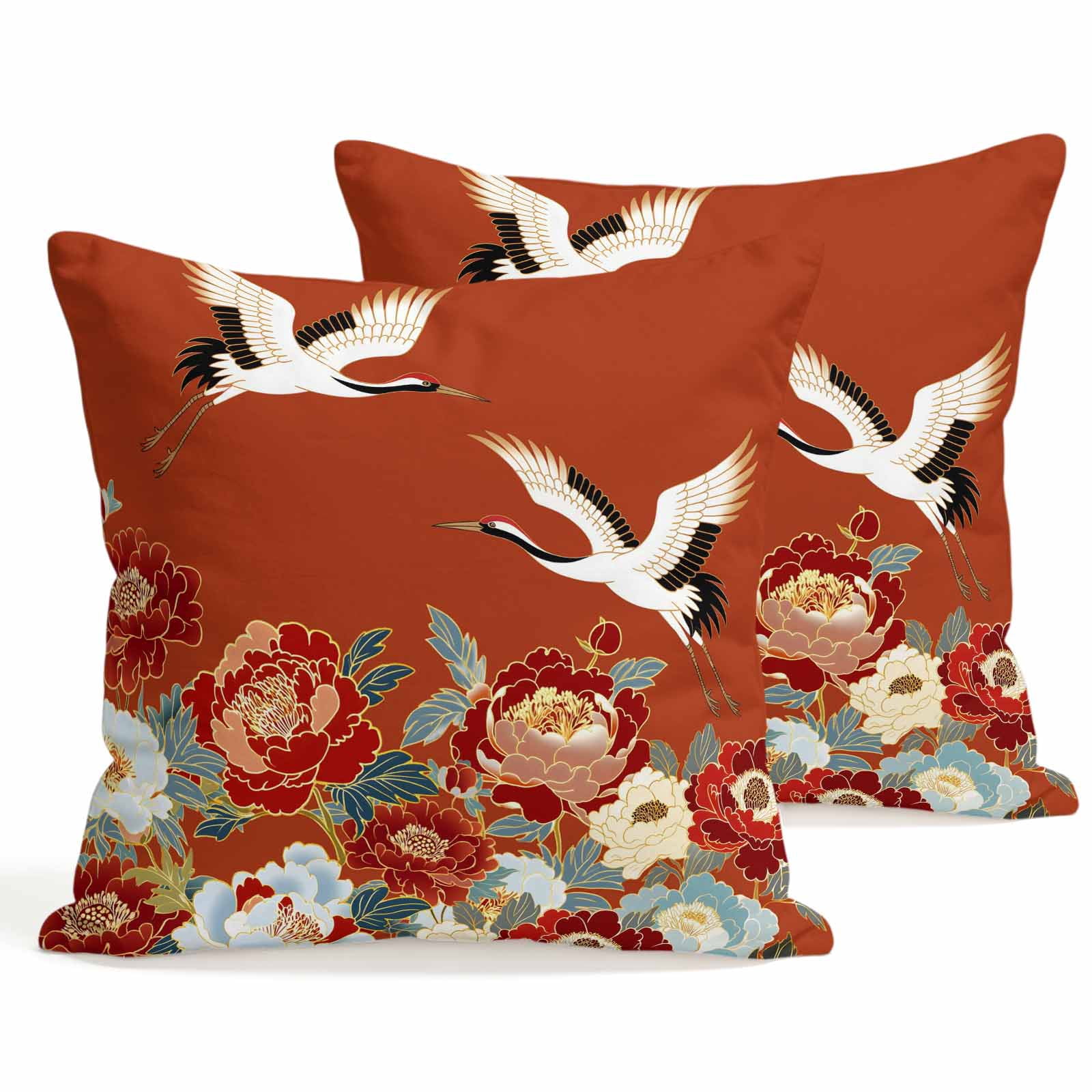 Country Flowers Throw Pillow Covers 18 x 18 Inch Pillow Covers Set of 2 ...