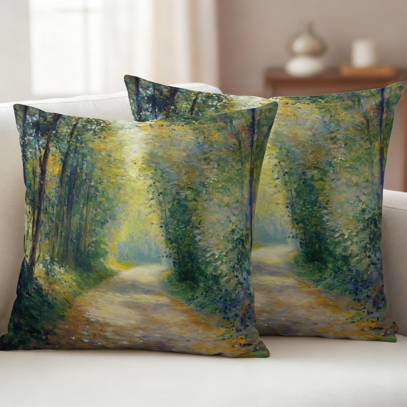 Country Forest Outdoor Waterproof Throw Pillow Covers 16x16 Set of 2 ...