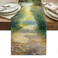 Country Forest Table Runner Farmhouse Trees Plants Nature Scenery ...