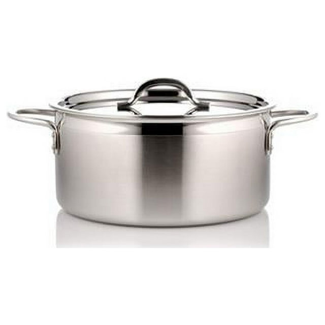 Country French Two Tone Stainless Steel 2 quart Pot with Cover & 2 ...