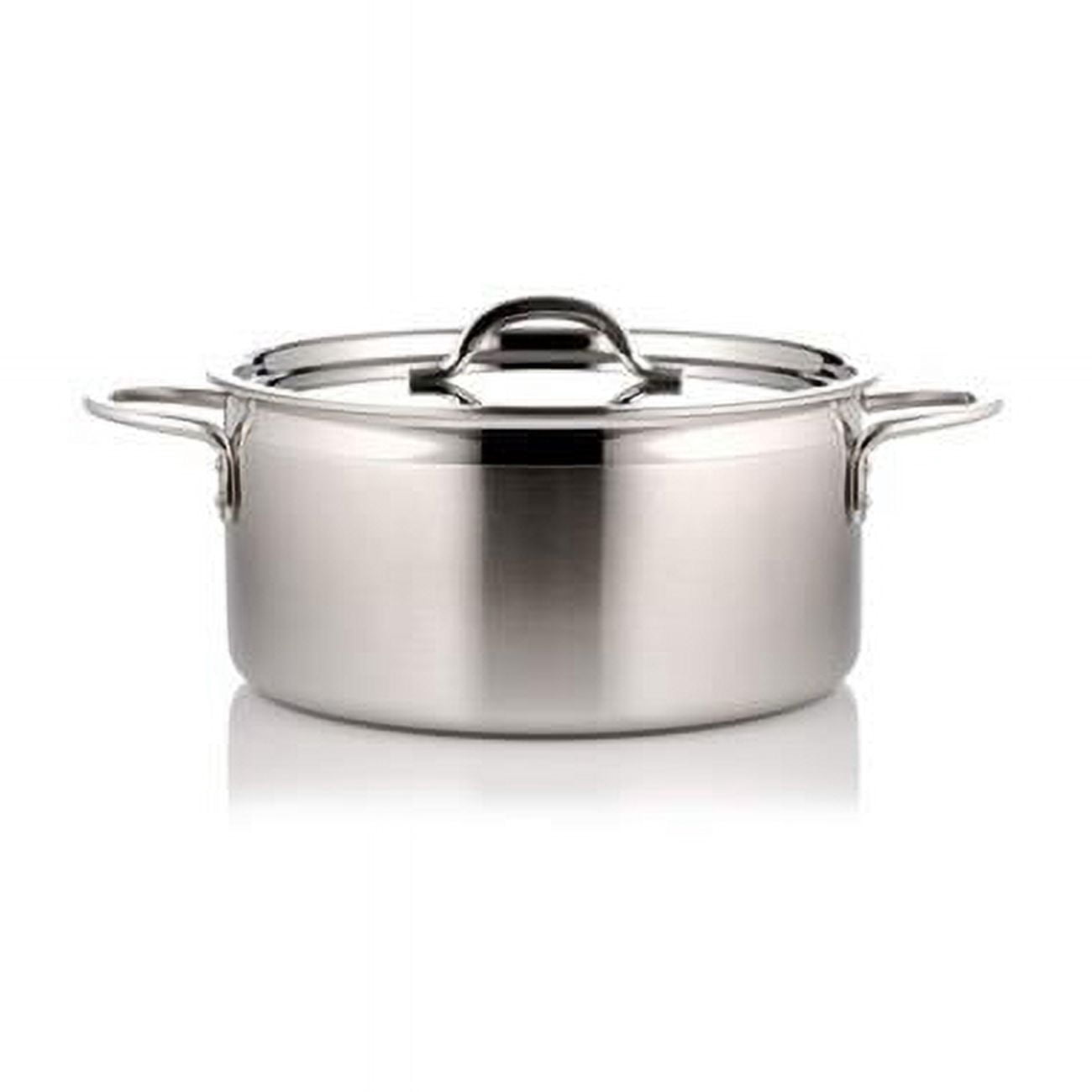 Country French Two Tone Stainless Steel 2 quart Pot with Cover & 2 ...