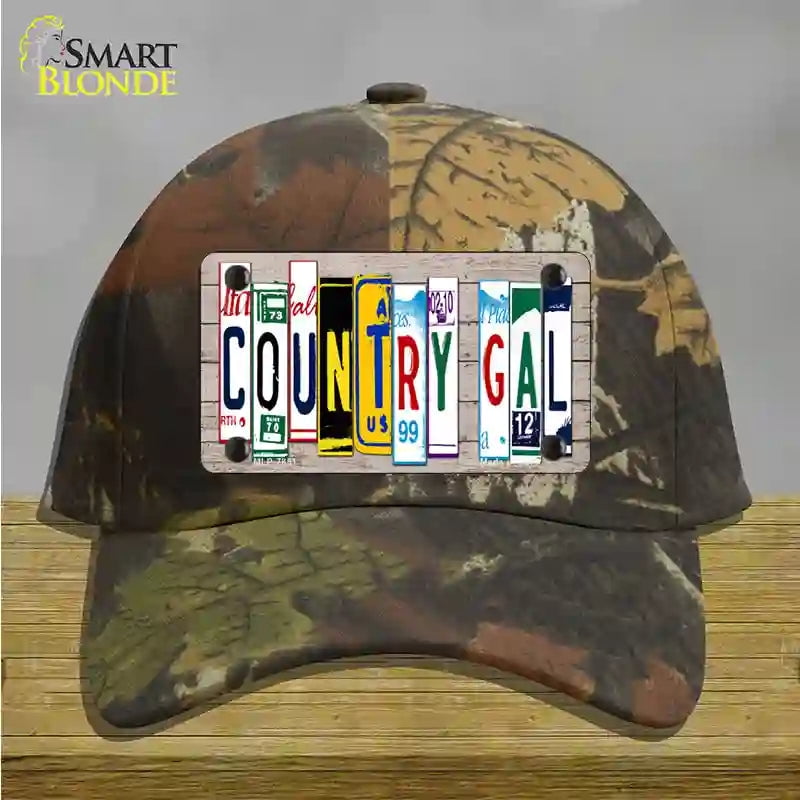 Country Gal Plate Art Novelty License Plate Hat Cotton Camoflauge ...