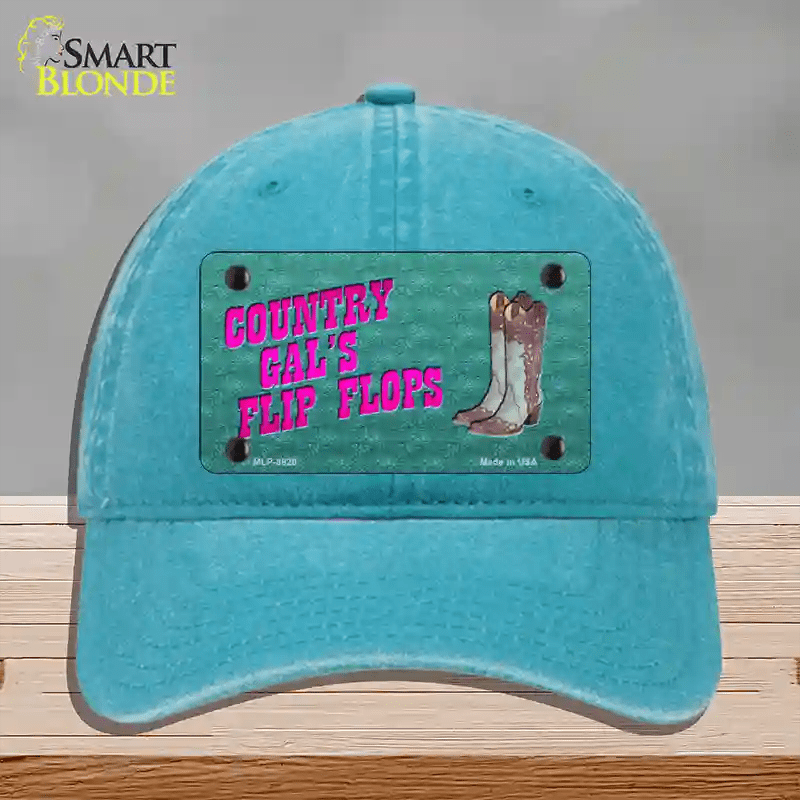 Country Gals Flip Flops Novelty License Plate Hat Unconstructed Cotton ...