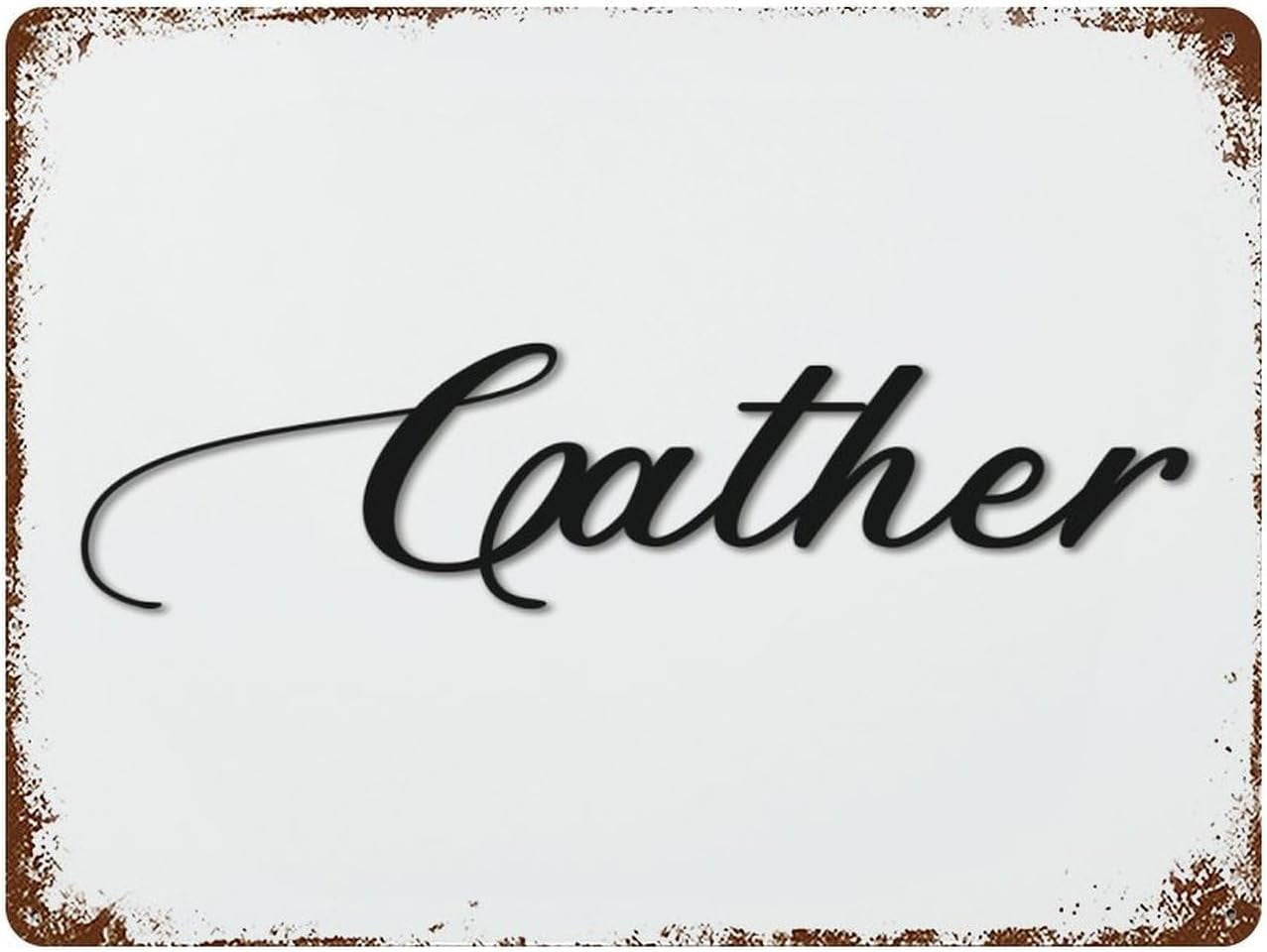 Country Garage Signs Gather Signs Cursive Word Art Black Letters Metal ...