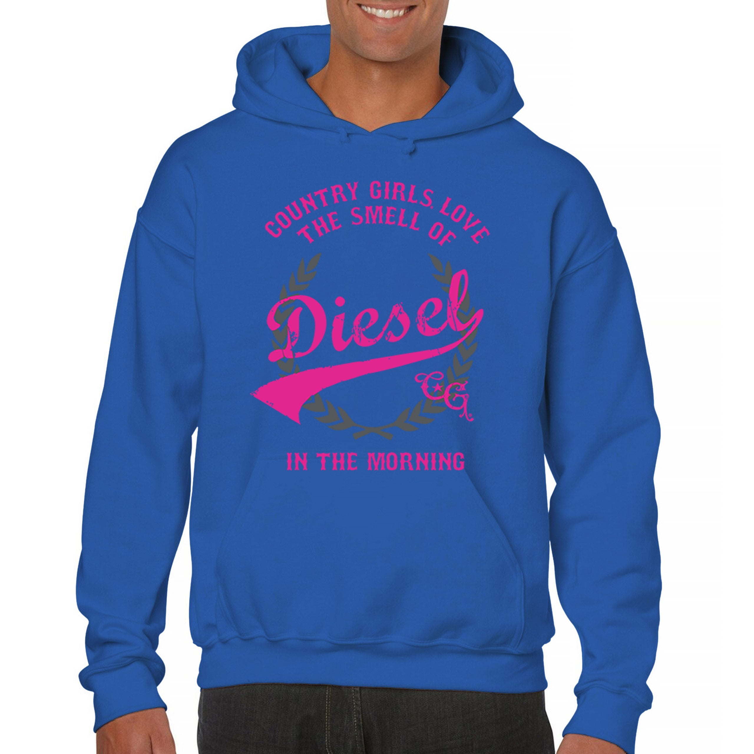 Country Girl Love Smell Of Diesel Sweatshirt Pink Truck Fuel Southern ...