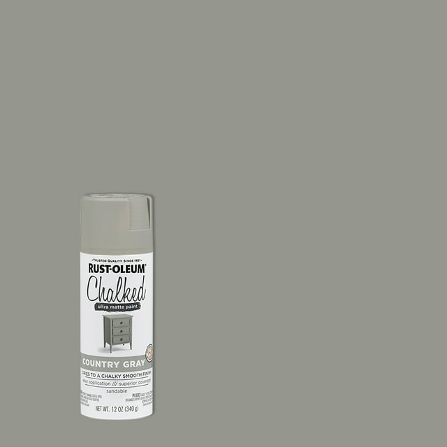 Country Gray, Rust-Oleum Ultra Matte Chalked Spray Paint-302593, 12 oz ...
