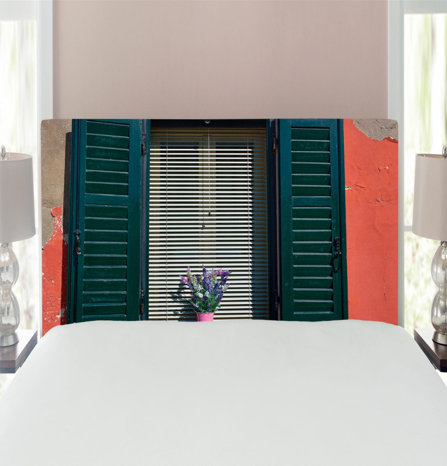 Country Headboard, Old Italian Stone House with Medieval Style Shutters ...