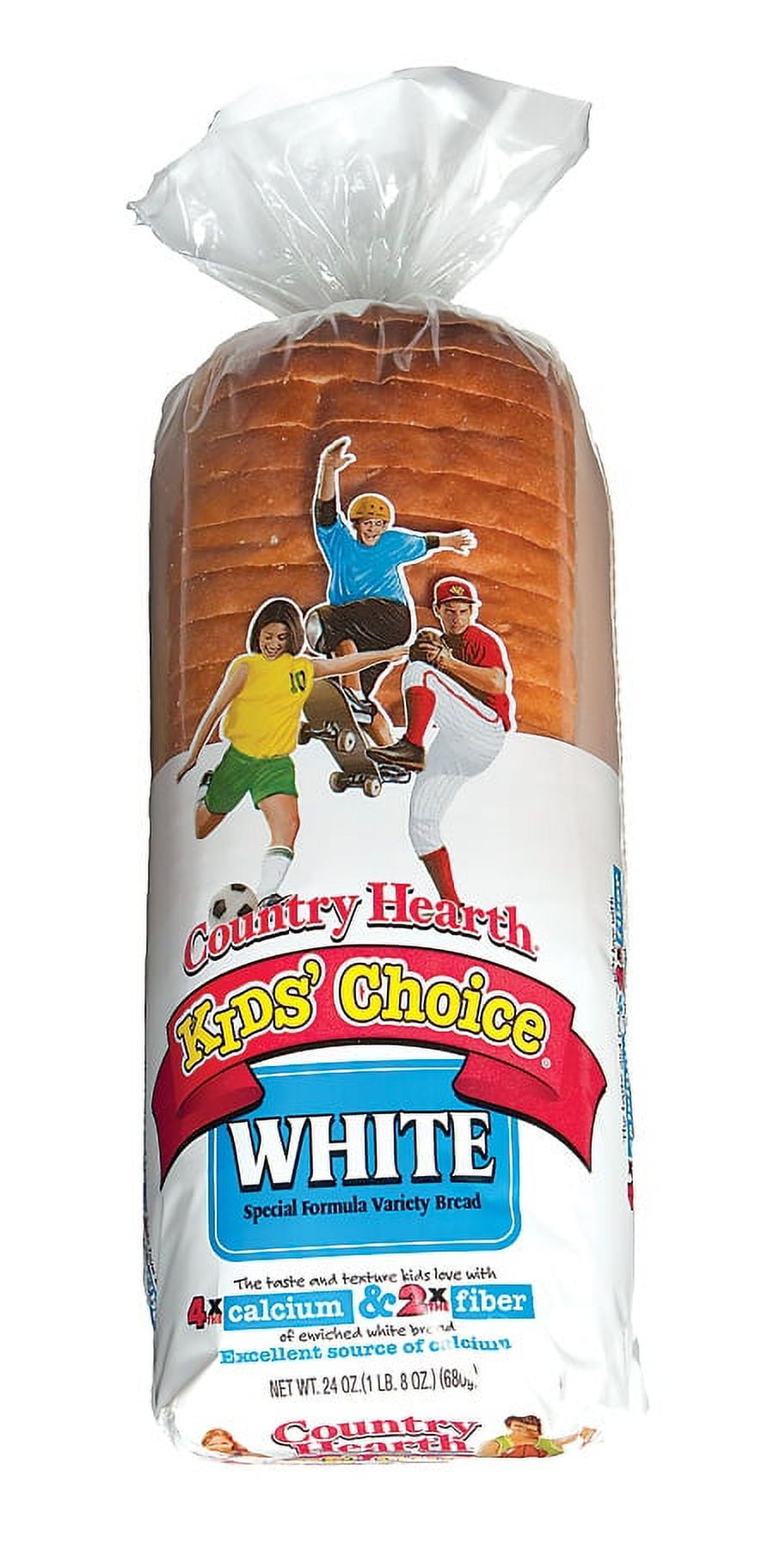 Country Hearth Kids Choice White Bread Loaf, 24 oz, 20 Count - Walmart.com