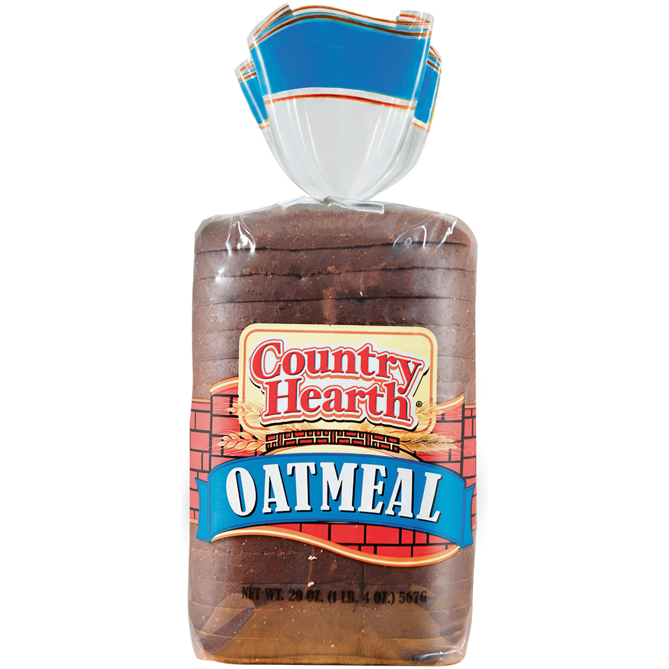 Country Hearth, Oatmeal Sandwich Bread Loaf, Sliced, 20 oz, Regular ...