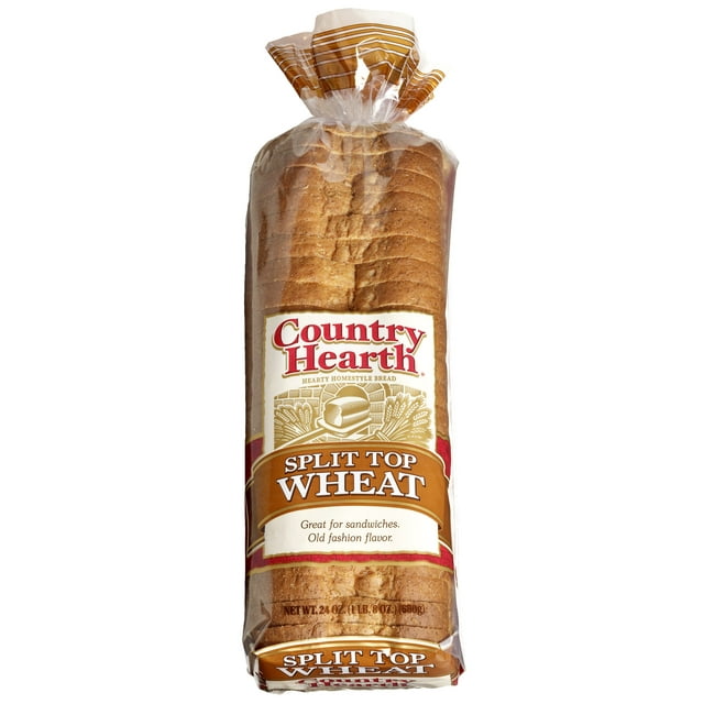 Country Hearth Split Wheat Bread Loaf, 24 oz, 20 Count - Walmart.com