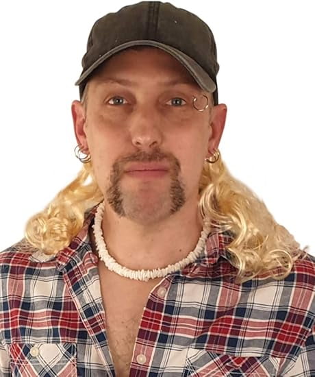 Country Hick Costume Set - Hat with Blonde Wig - Mustache - Necklace ...