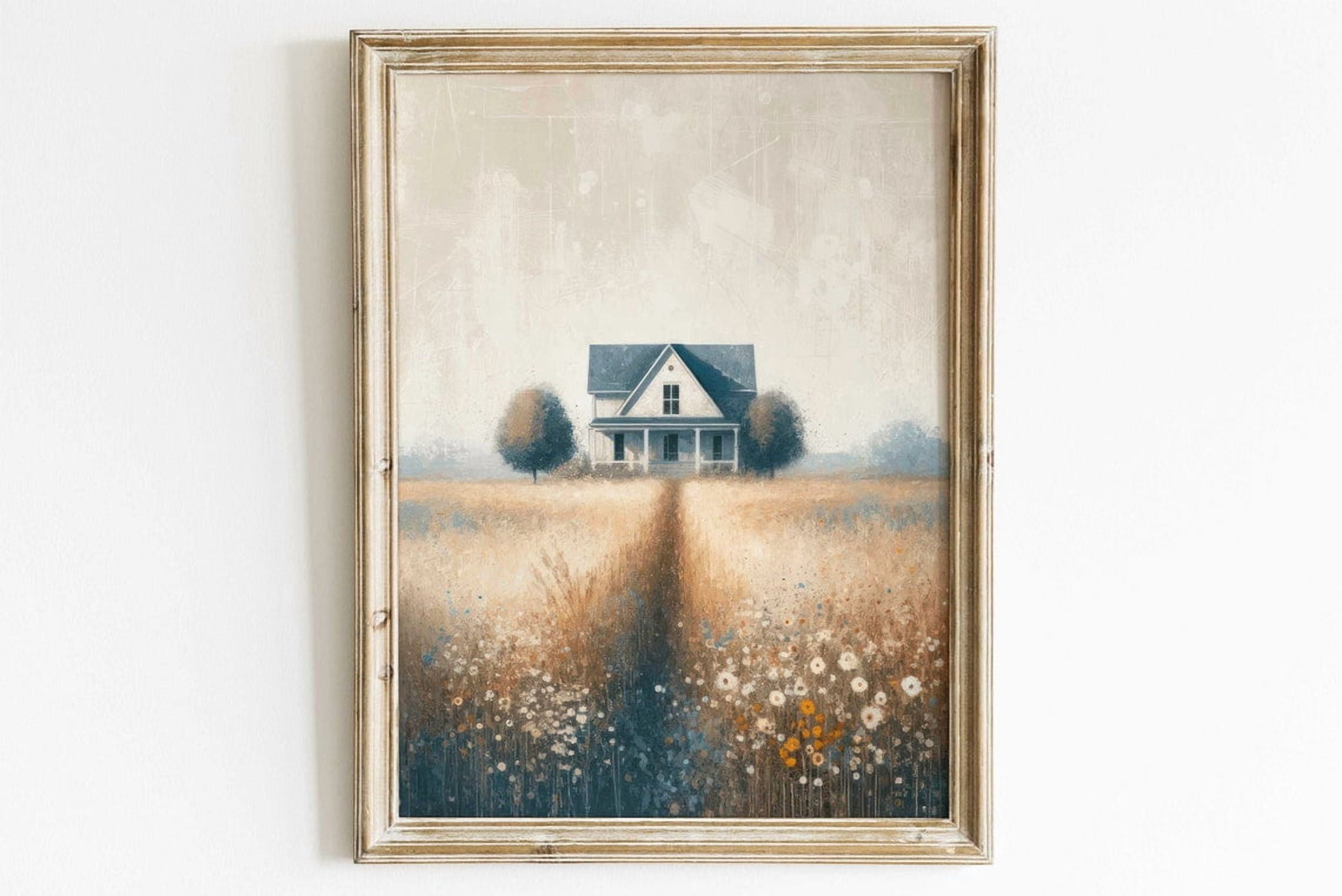 Country House Painting Countryside Print Rural Wall Art Country Style ...