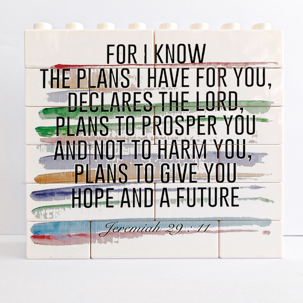 Country Inspirational Bible Verses Artwork Building Bricks Blocks ...