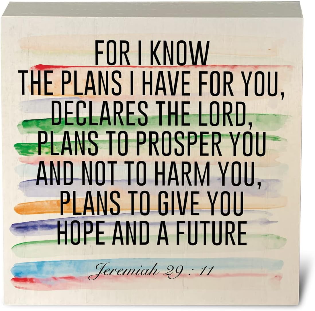 Country Inspirational Bible Verses Artwork Wood Box Sign Rustic ...