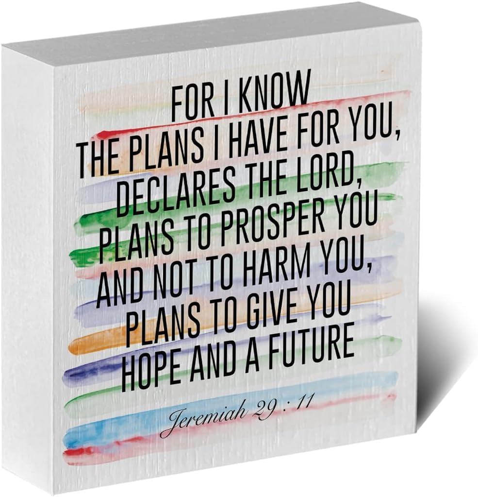 Country Inspirational Bible Verses Artwork Wood Box Sign Rustic ...