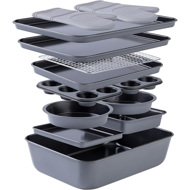 Country Kitchen 13-Piece Nonstick Cookware and Bakeware Set - Pots and ...