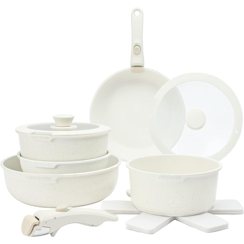 Country Kitchen 13 Piece Pots and Pans Set - Safe Nonstick K with ...