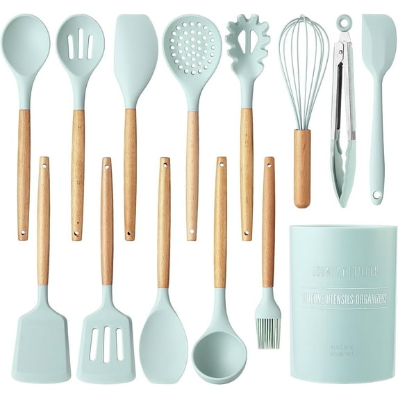 Country Kitchen 14-Pc Cooking Utensils Set, Silicone Spatula & Gadgets ...