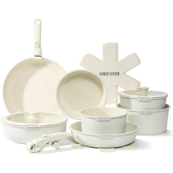 Walmart Cyber Monday Deals 2025 - Country Kitchen Pots and Pans Set 15 ...