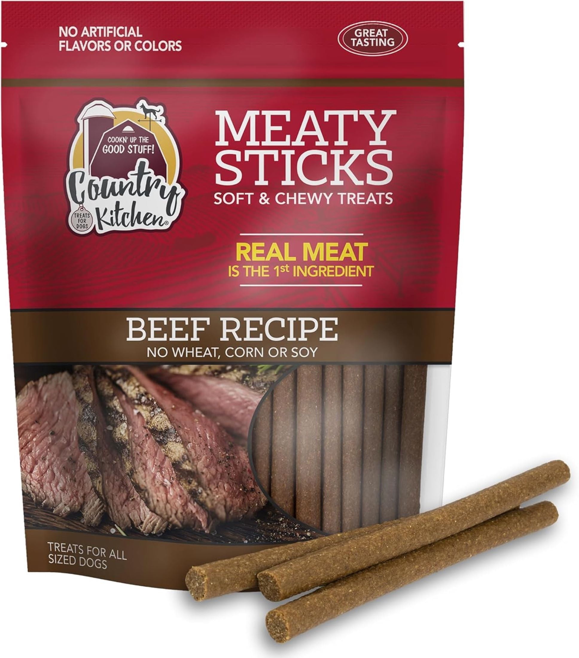 Country Kitchen Beef Soft Stick Dog Treat (25oz 709g) - Walmart.com