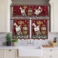 Country Kitchen Chef Buffalo Plaid Curtain Tier and Valance Set 3 Piece ...