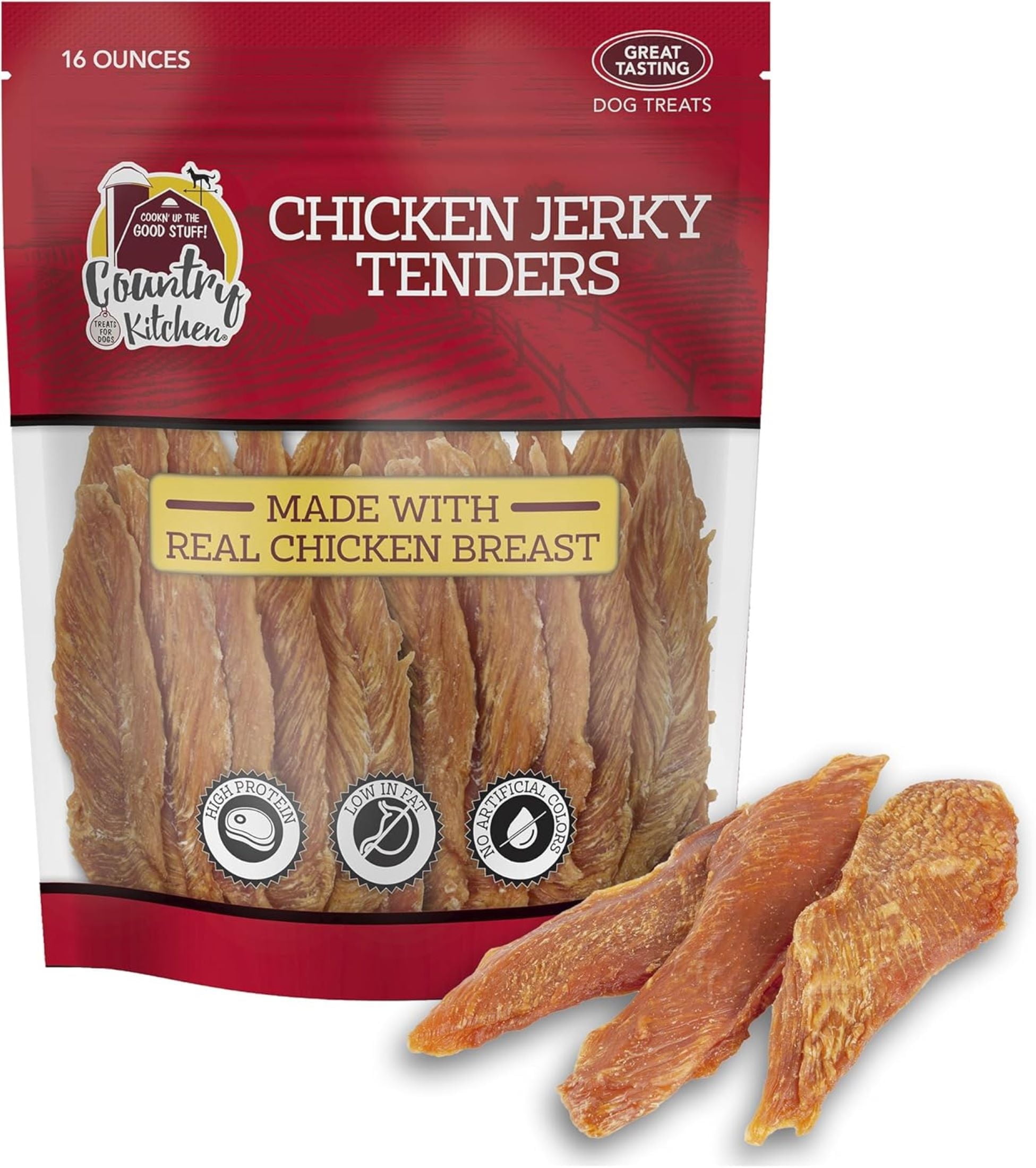 Country Kitchen Chicken Jerky Dog Treat 16oz 454g with Real Chicken ...