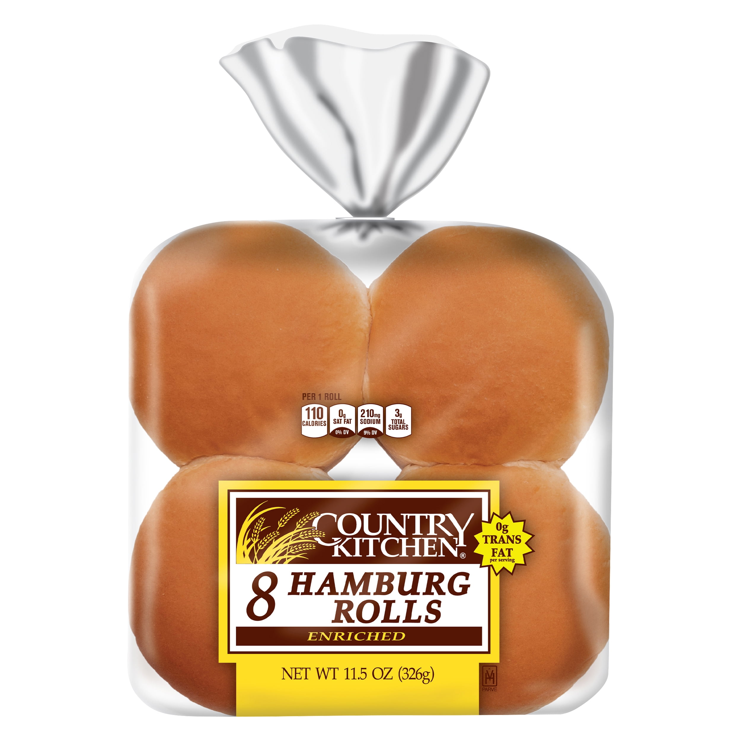 Country Kitchen Hamburger Rolls, 11.5 oz, 8 Count, Shelf-Stable ...