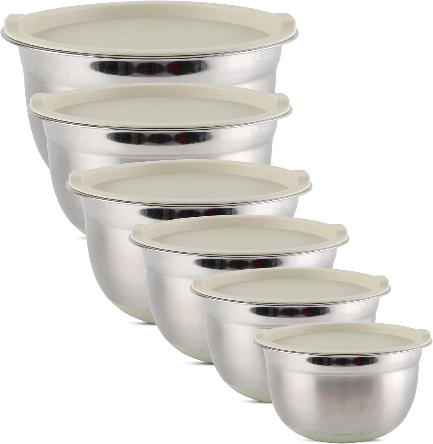 Country Kitchen Mixing Bowls 12pk Stainless Steel with Airtight Lids ...