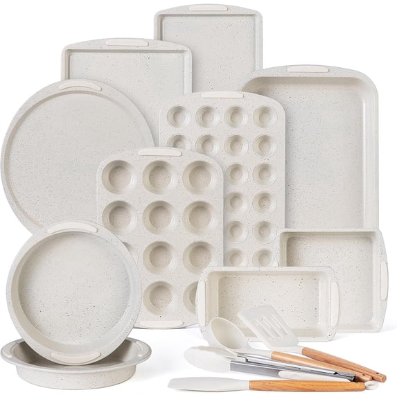 COOK WITH COLOR Baking Pans, Non-stick Bakeware Set with Cookie Sheets ...